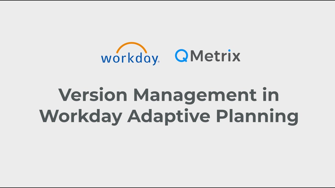 Exploring Version Management in Workday Adaptive Planning