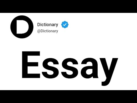 Essay Meaning In English