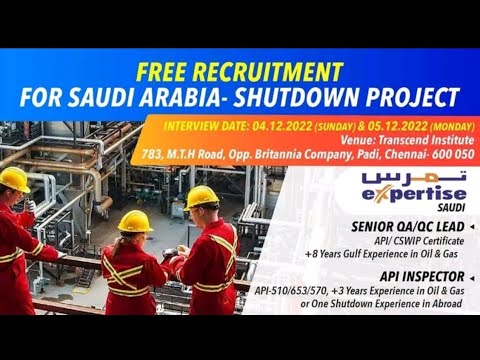 QAQC JOBS # API INSPECTOR # SAUDI ARABIA ##
