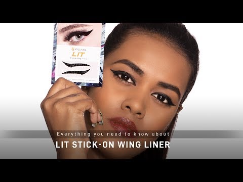 LIT Stick-On Wing Liner | Glitter Wing Eyeliner Sticker | MyGlamm