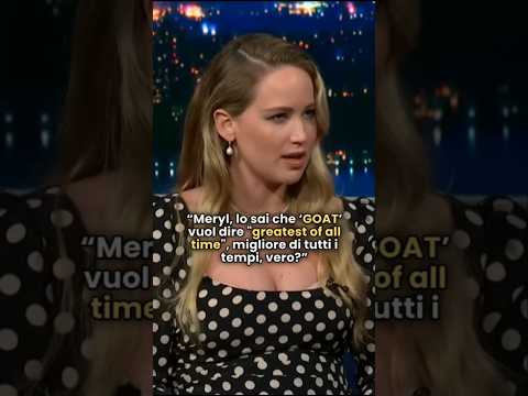 Jennifer Lawrence spiega la parola GOAT a Meryl Streep 🐐