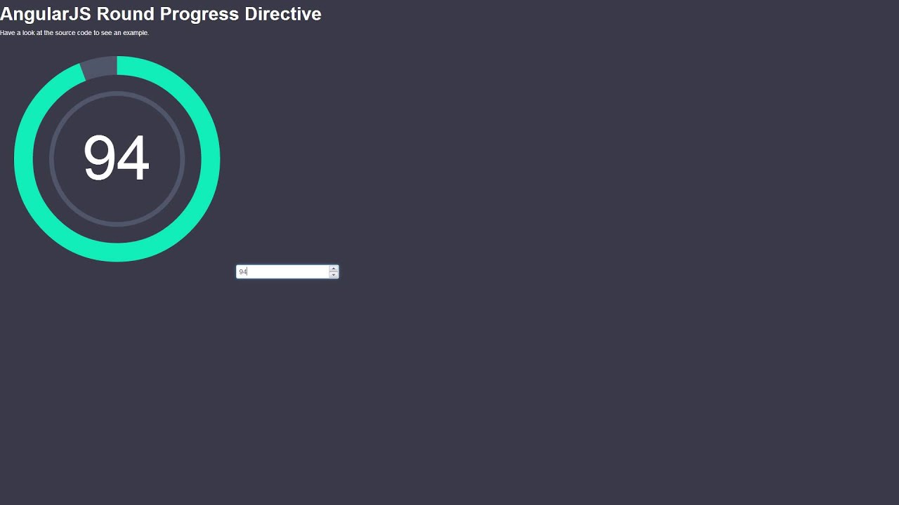 AngularJS Round Progress Directive