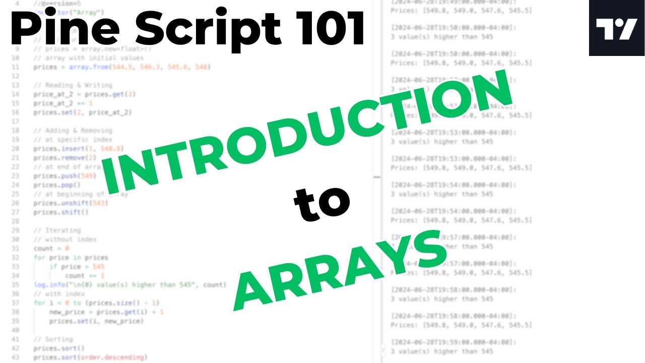 Pine Script 101 - How to work with ARRAYS