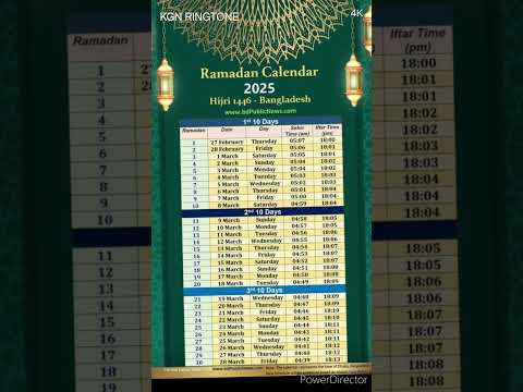 Ramadan Calendar 2025 | Ramzan Calendar 2025 | Sehri Iftar Time Table 2025 #ramzan #ramzan2025