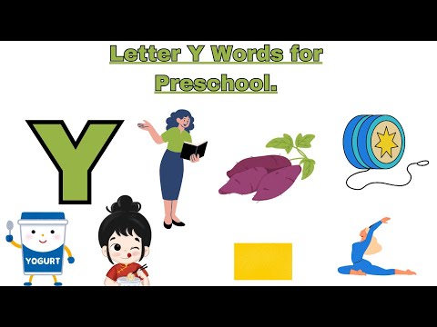 Letter Y words for kids/ Words start with letter Y/ Phonics letter Y/Y letter words/Y for words