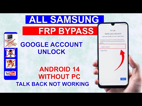 New Trick 2025 🔥 Samsung FRP Bypass Android 14 Without PC - Talkback Not Working