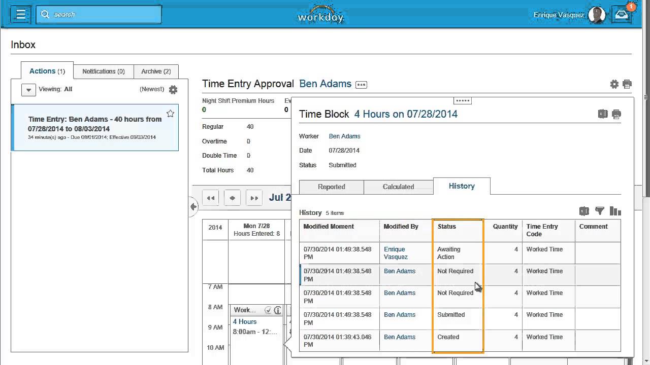 Approve Reported Time Worked