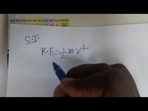 Kinetic energy SI unit