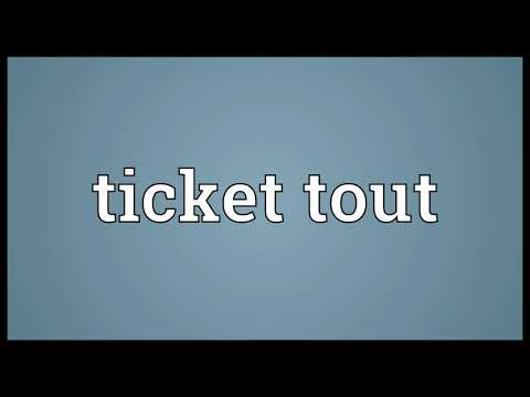 Ticket tout Meaning