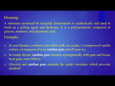 Xanthan Gum Meaning and Example Sentences1