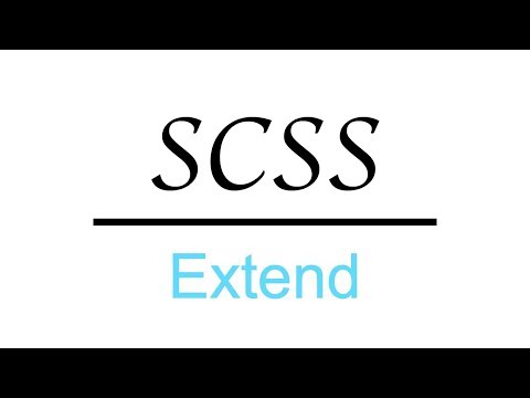 SASS: Extend | SCSS Tutorial