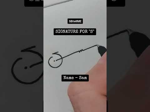 Signature for S | Sam | SBtellME Calligraphy and Handwriting #shorts