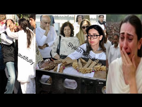 Karisma Kapoor with son crying in delhi at ex husband Sanjay Kapur funeral/antim sanskar ! Do sad