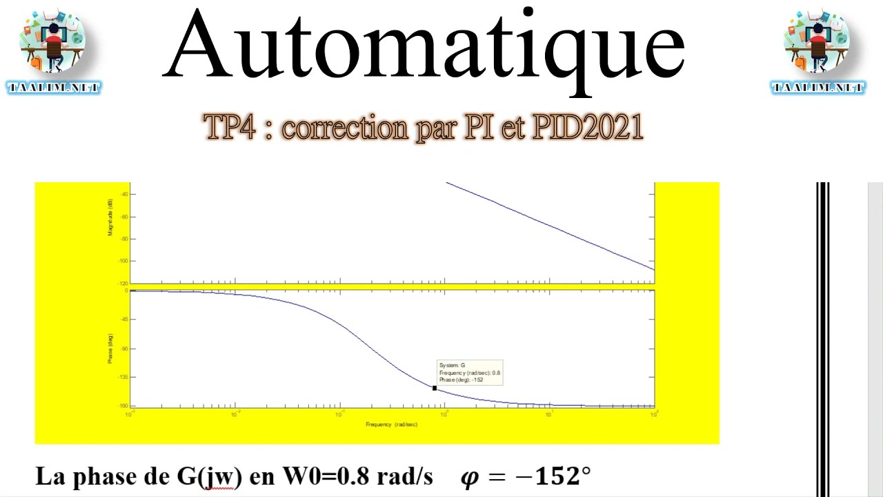 TP4 Automatique SMP6_PE: correction par PI et PID 2021