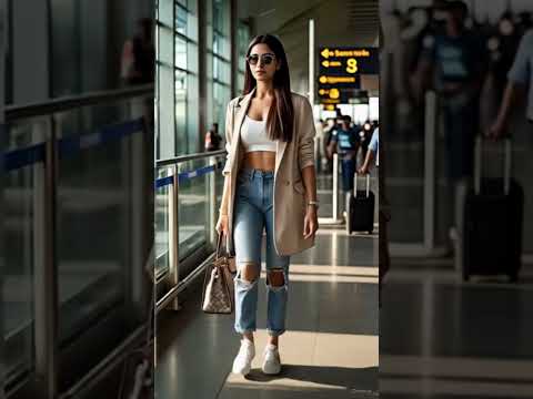 Bollywood Actress Airport Look | Glamorous Western Style | Sonam Bajwa Inspired