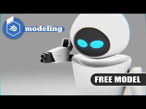 Blender EVE robot modeling tutorial free download