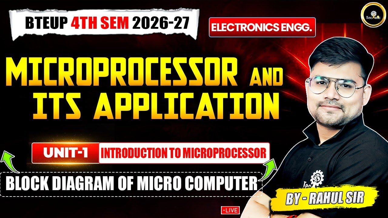 Microprocessor and Its Applications | Block Diagram of Microcomputer | UNIT - 1 | ELECTRONICS ENGG