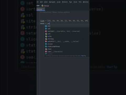 Calculate Mean using Python #codewithharry #python #programming #shorts