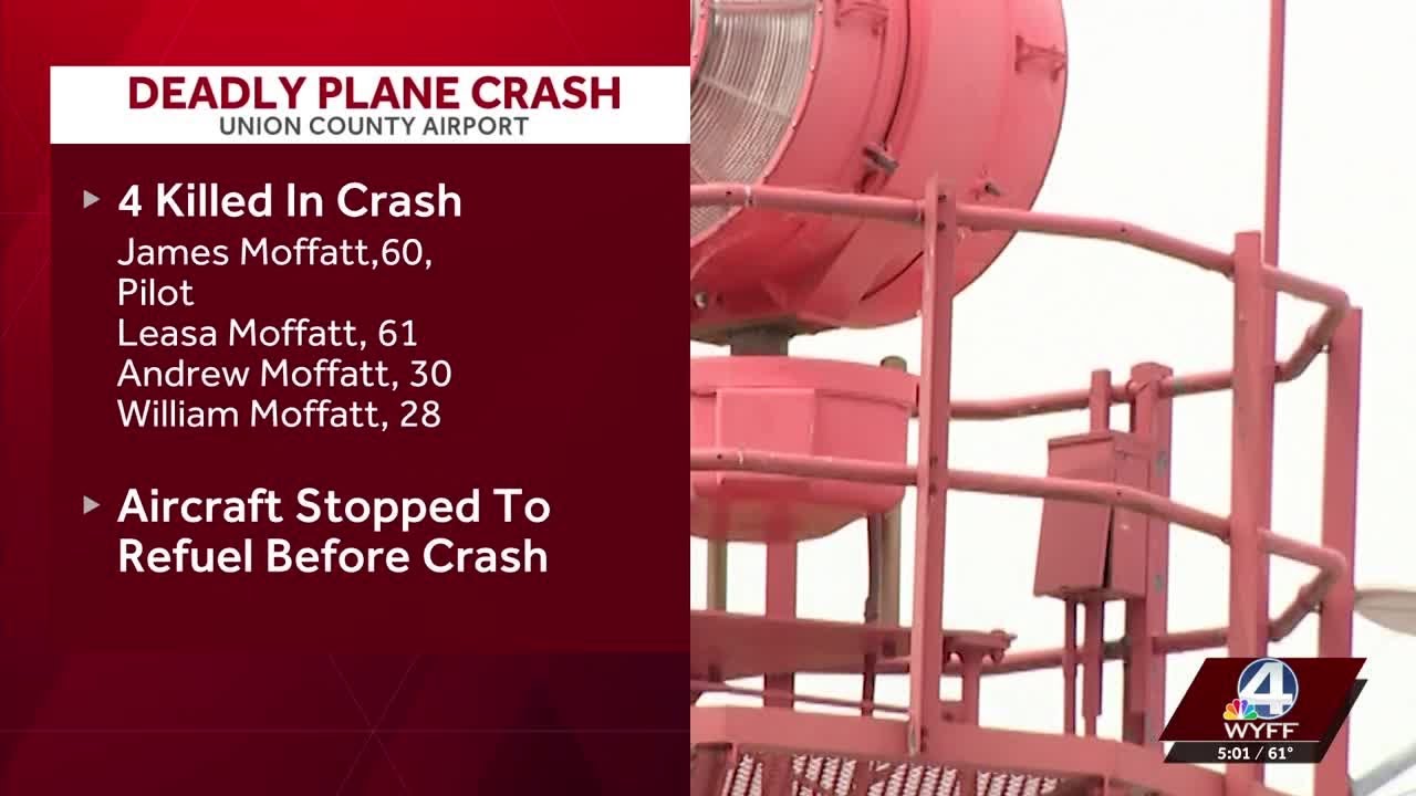 Coroner's Office gives update on plane crash at Union County Airport