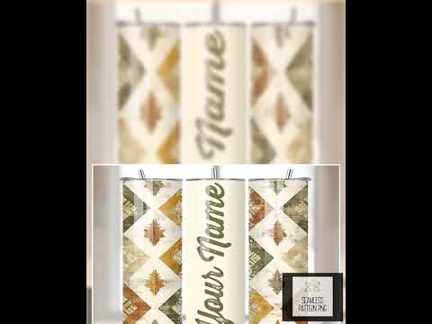 Add Your Name Tumbler Wrap, Faded Southwestern 20 oz Aged Western Tumbler File, Digital Aztec Tum...