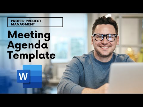 How To Create A Meeting Agenda Template In Word