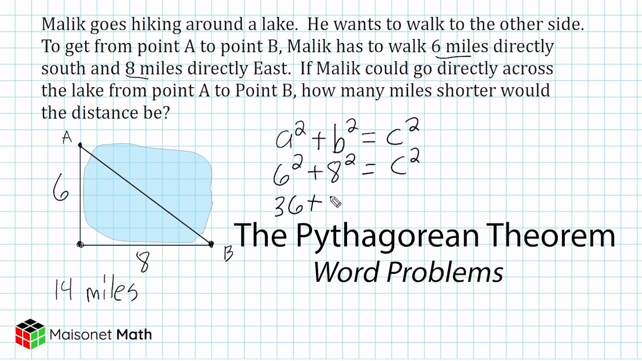 Solving Word Problems - The Pythagorean Theorem