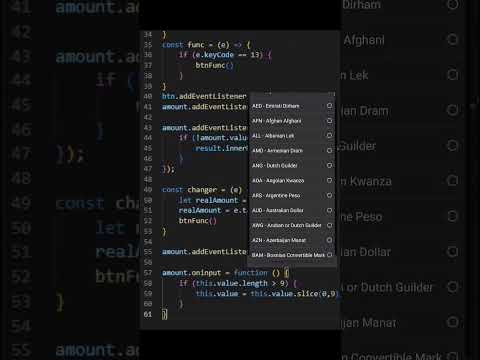 Currency Exchange App using JS and API #currencyexchangeapp #js #api #codingvlogs #theamirdev