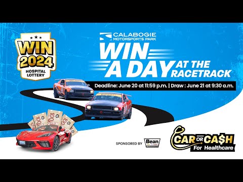 WIN2024 FINAL EARLY BIRD PRIZE- Day at the Race Track Calabogie Motorsports Park