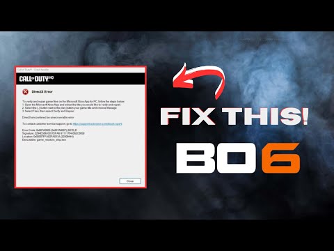 Black Ops 6 | How To ACTUALLY Quickly Fix Error Code DirectX 0X887A0005 Crash
