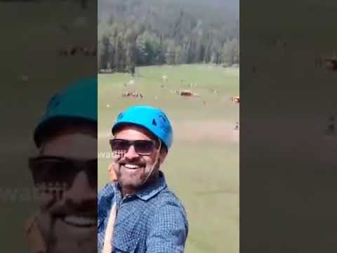 Oblivious tourist zip-lines over terror attack that killed 26 in Kashmir