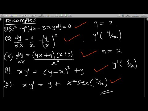 How to show that a first order differential equation is homogeneous