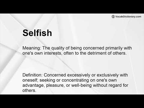 Selfish Meaning