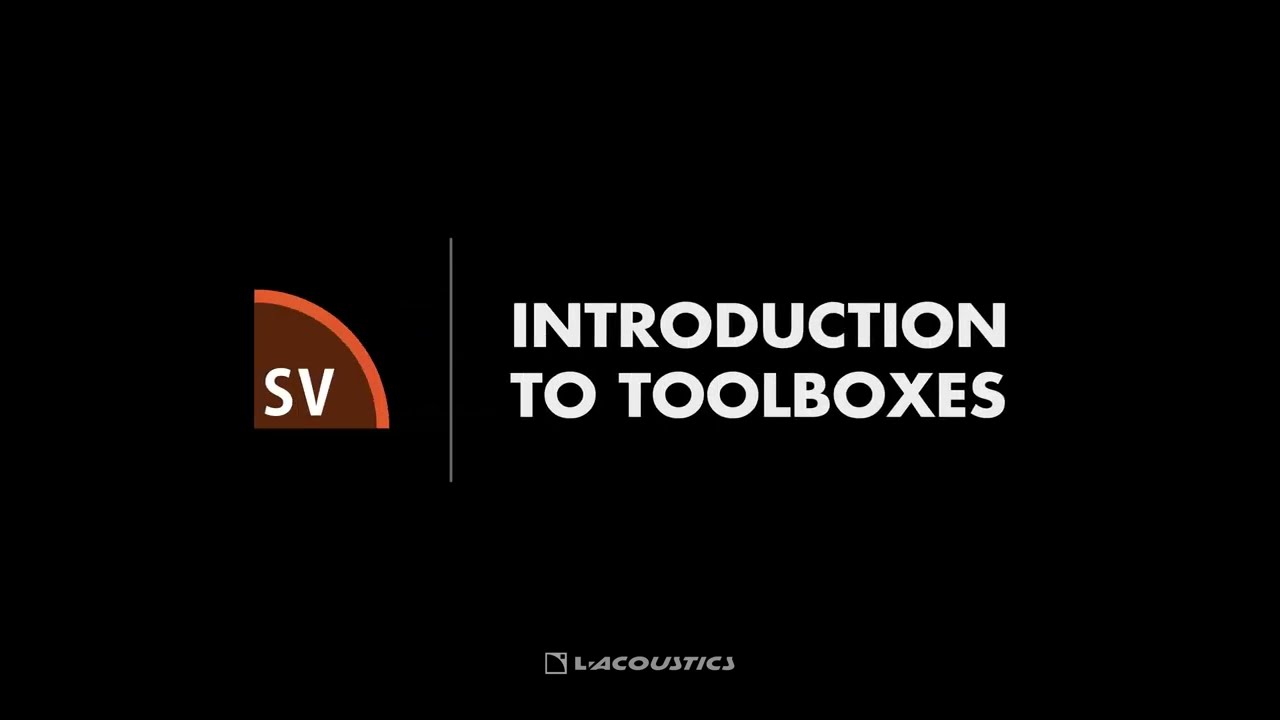 Soundvision Quick Start: Tool Box Overview