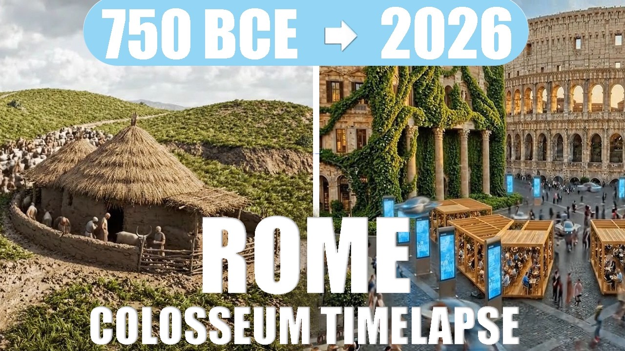 Evolution of Rome | Fixed-Camera Timelapse: 750 BCE - 2026