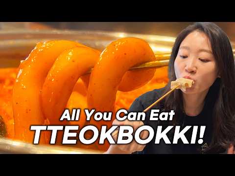 Trying The Best All You Can Eat Tteokbokki Buffet In Korea l Dookki