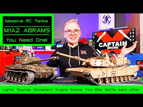 Massive RC Tanks - The M1A2 Abrams Battle Tank - So Very Cool!