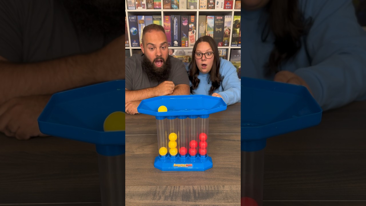 What A Game! Come Play Bouncing Ball With Us! #boardgames #couple #fun