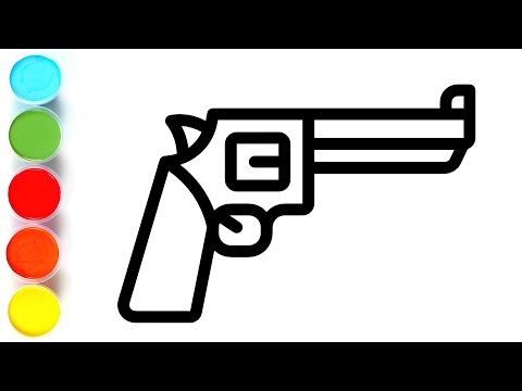 How to draw a pistol step by step || easy gun drawing for kids || gun drawing 🔫