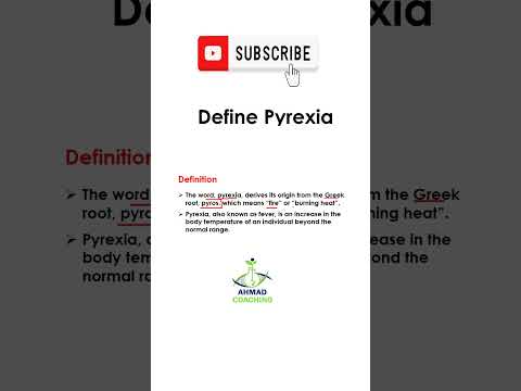 Define Pyrexia in Hindi\Urdu