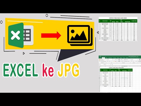 Cara Mengubah Excel ke JPG, JPEG atau Gambar | Excel to JPG