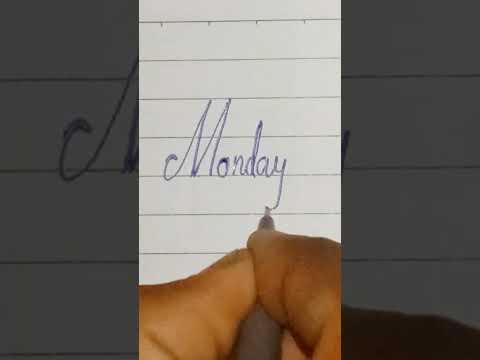 Beautiful writing, Monday,best handwriting, handwriting improvement,the great writers