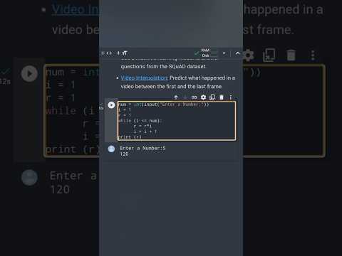 How to Print Factorial of a Number in python | Input by User #python #shorts #viral