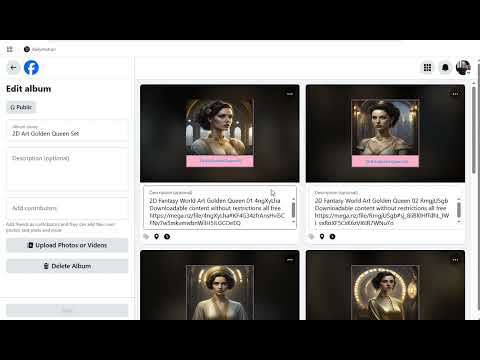 Partner 2D Art Golden Queen set facebook post photos