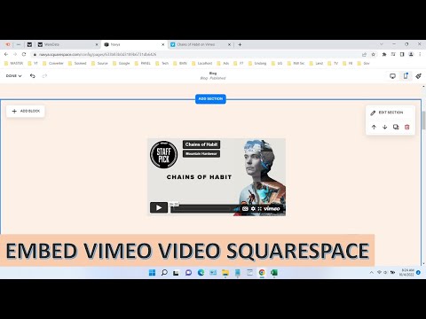How to Embed Vimeo Video in SquareSpace