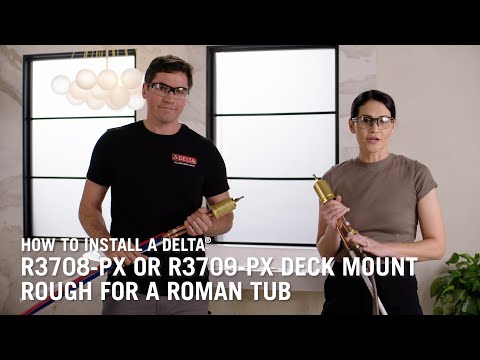 How to Install a Delta® R3708-PX or R3709-PX Deck Mount Rough for a Roman Tub