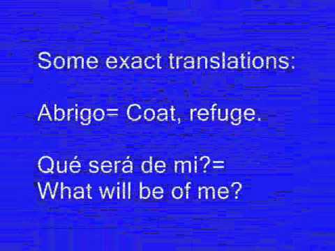 Learning Songs in Spanish. Si me ves llorar por ti in English. Level 2.