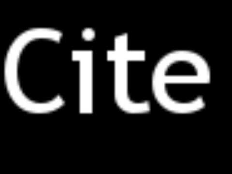 How to Pronounce Cite