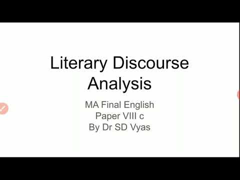 Analysis of literary discourse 2