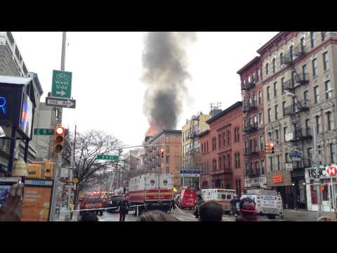 Explosion and fire on 2nd Ave & 7th Street