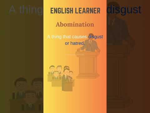 English Word - Abomination - Meaning With An Example #englishwords #english #abomination